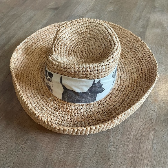 Accessories | Super Cute Straw Hat With Doggie Decor | Poshmark
